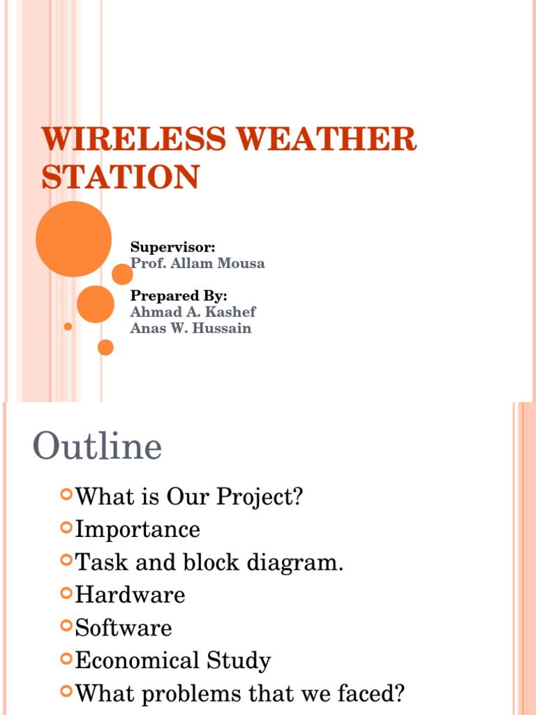 Wireless Weather Station: Supervisor: Prepared by | PDF | Celsius ...