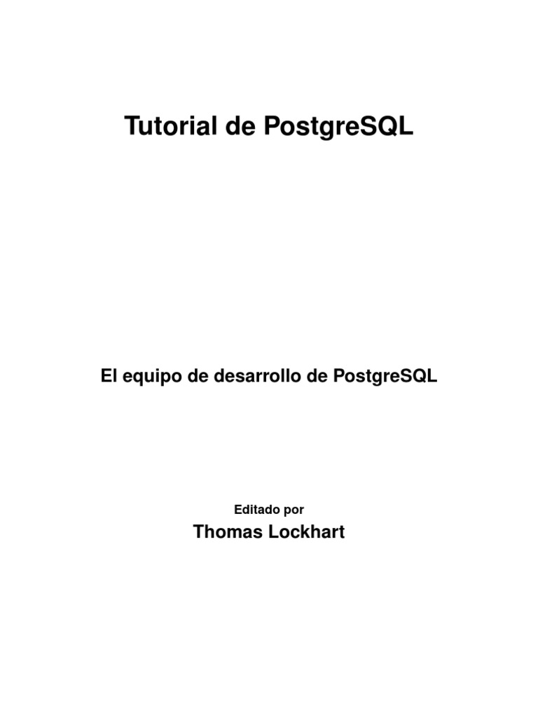 Postgres Tutorial | PDF | Postgre Sql | SQL