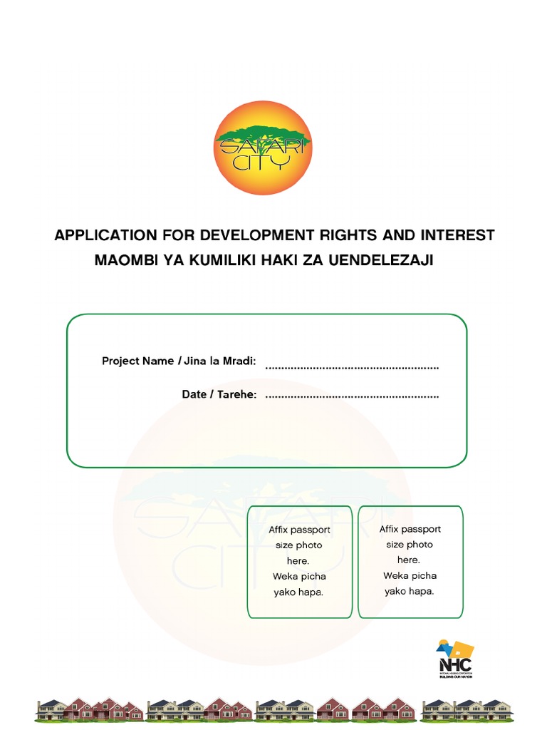 NHC Development Rights Application Form | PDF