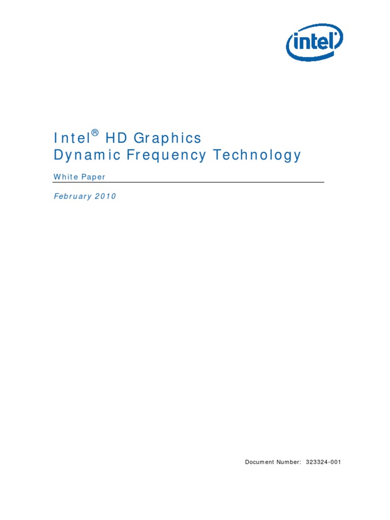 Intel® HD Graphics Dynamic Frequency Technology White Paper | PDF ...