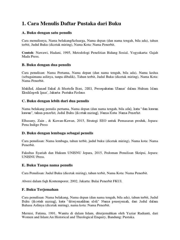 Cara Penulisan DAPUS | PDF