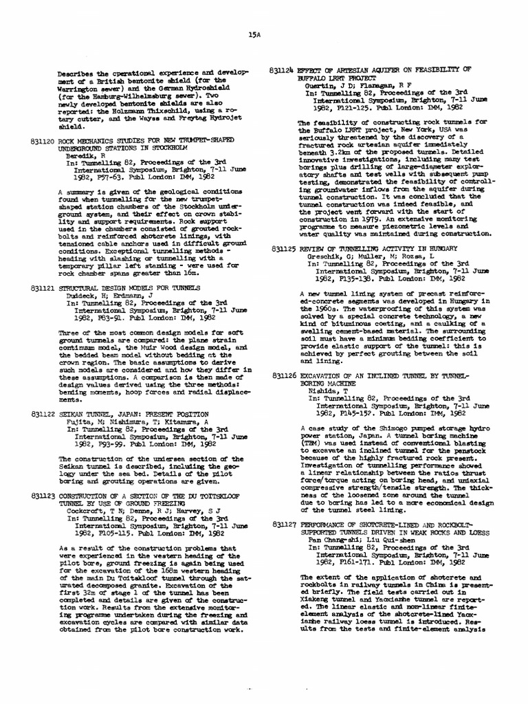Duddeck Erdmann | PDF | Tunnel | Engineering