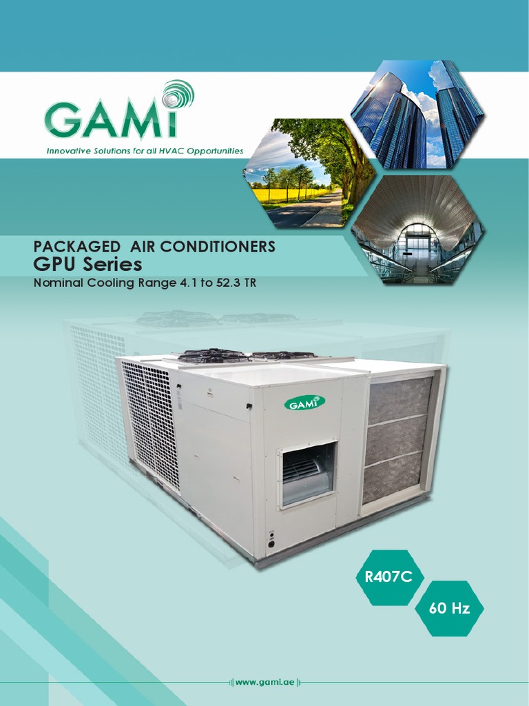 Packaged Air Conditioners GPU Series: Technical Specifications and ...
