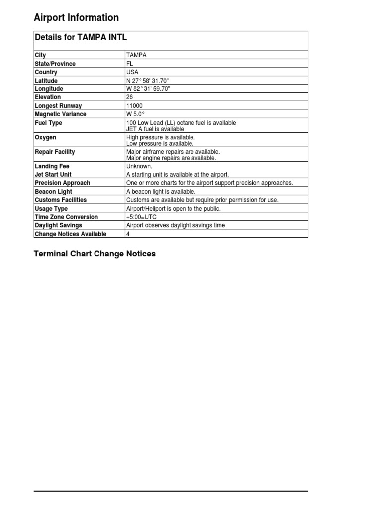KTPA | PDF | Airport | Aerospace Engineering