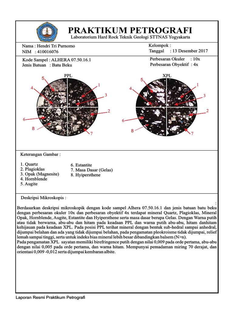 Thin Section Petrografi 11 | PDF