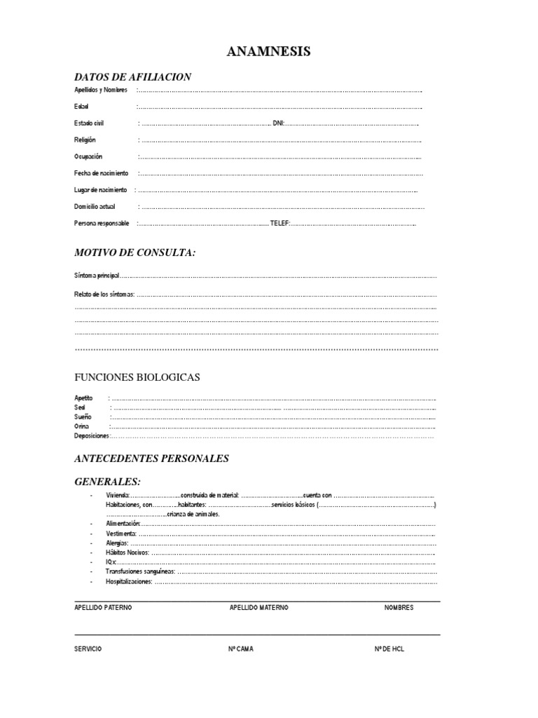 Anamnes Is | PDF | Ciencias de la Salud | Enfermedades y trastornos