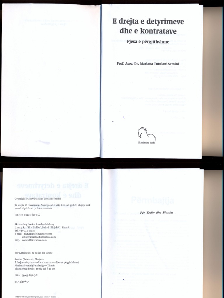 E Drejta e Detyrimeve (Pjesa1) PDF | PDF