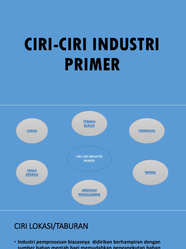 Ciri-Ciri Industri Primer | PDF