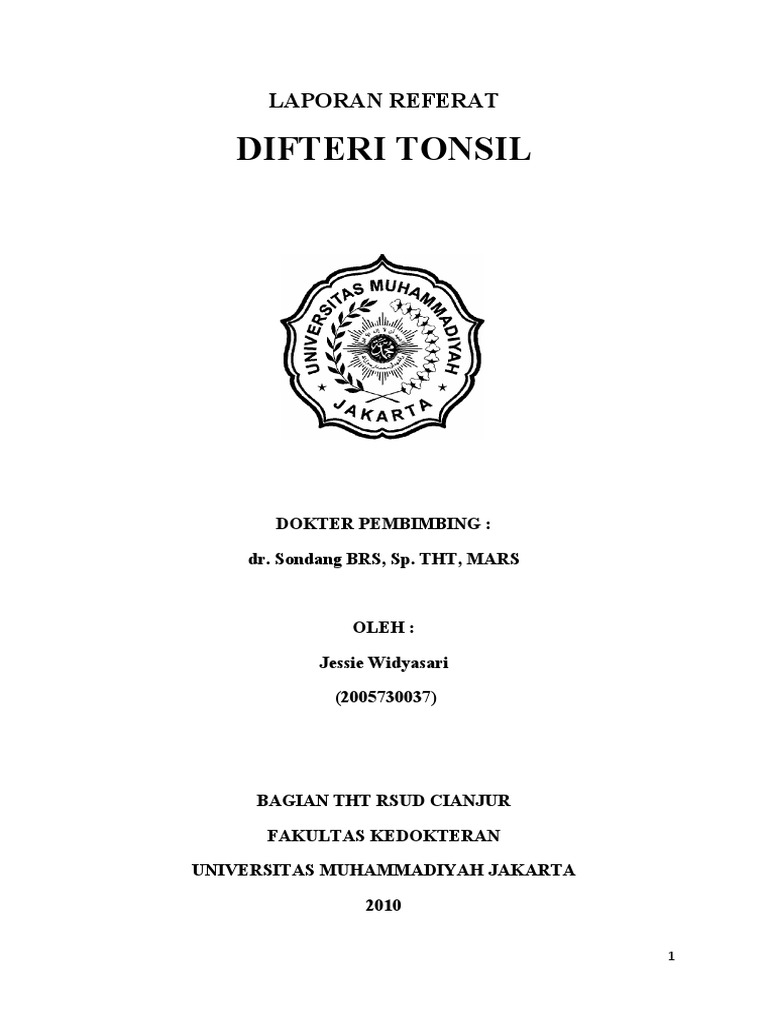 Difteri Tonsil | PDF