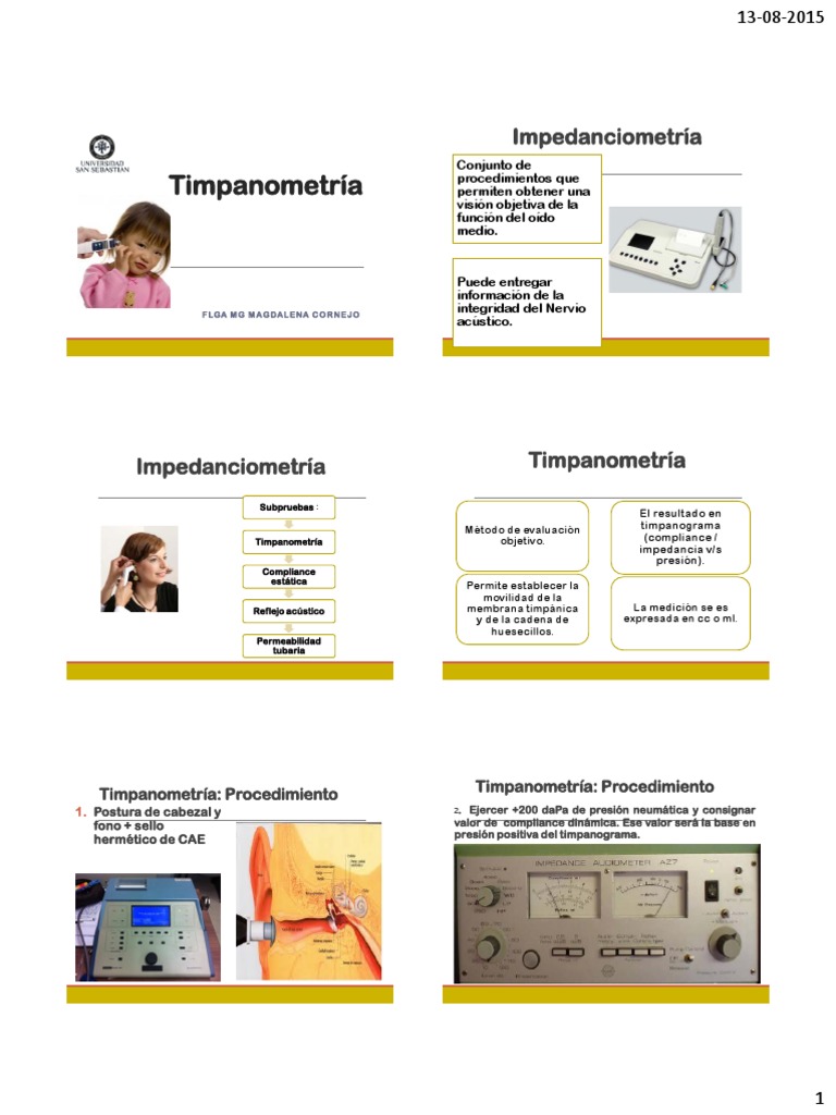 Timpanometria PDF | PDF | Otorrinolaringología | Cabeza y cuello humanos