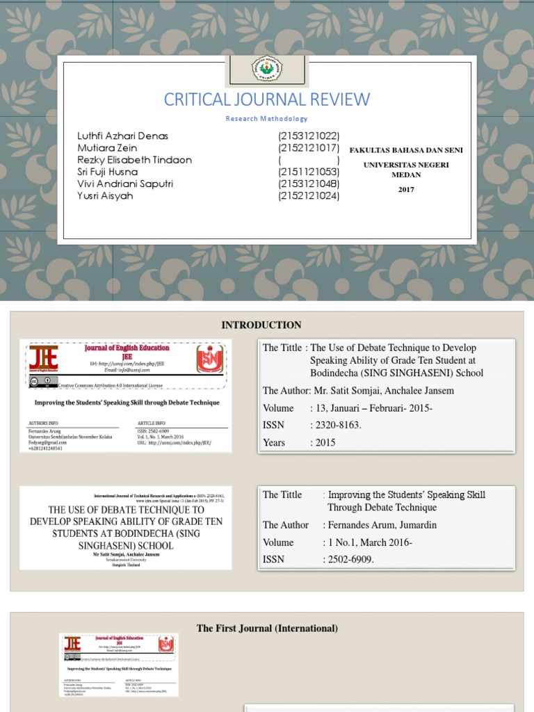 Critical Journal Review | PDF | Speech | Qualitative Research