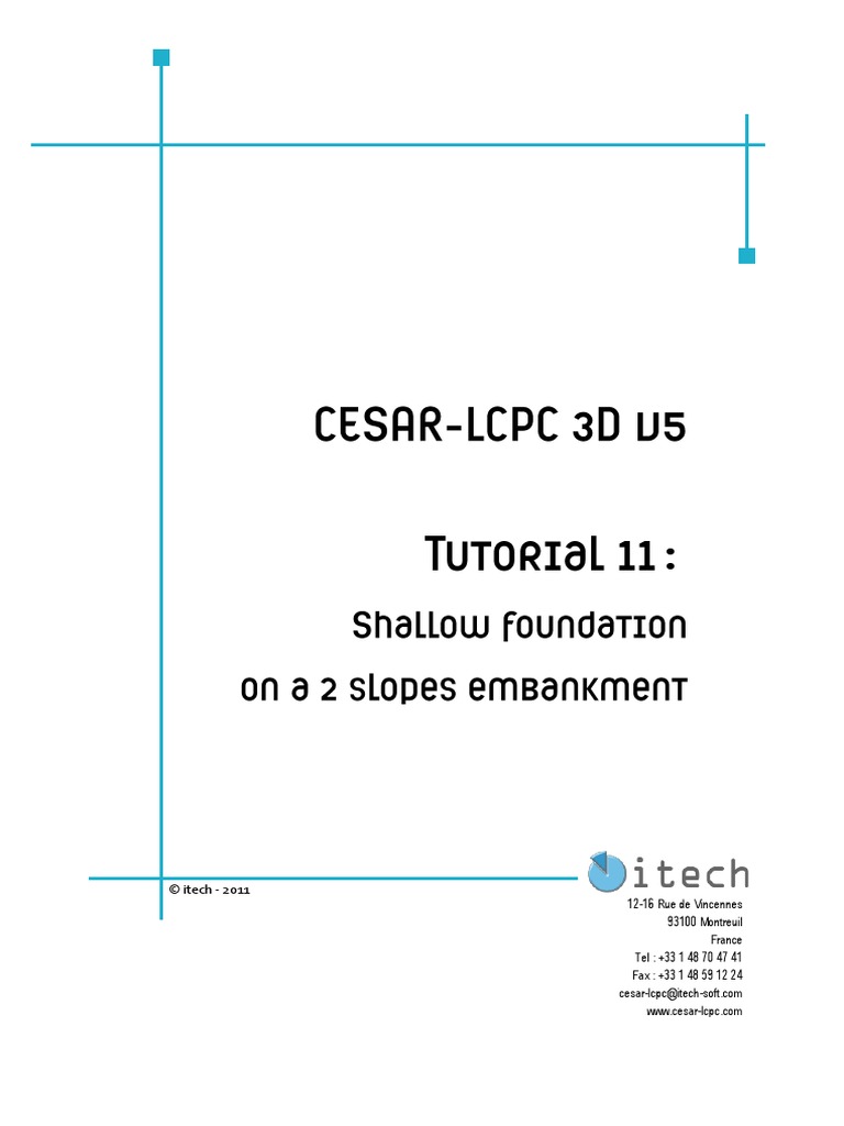 CESAR LCPCv5 Tutorial11 v10 GB PDF | PDF | Constitutive Equation | Stress (Mechanics)