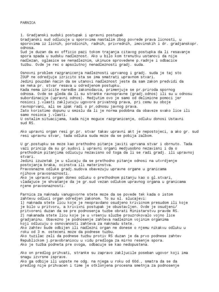 Parnica, Presuda Zalba GPP | PDF