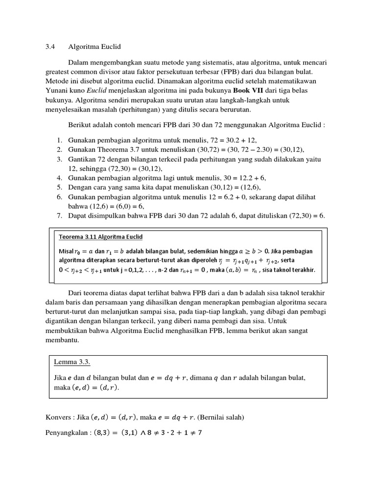 Algoritma Euclid | PDF