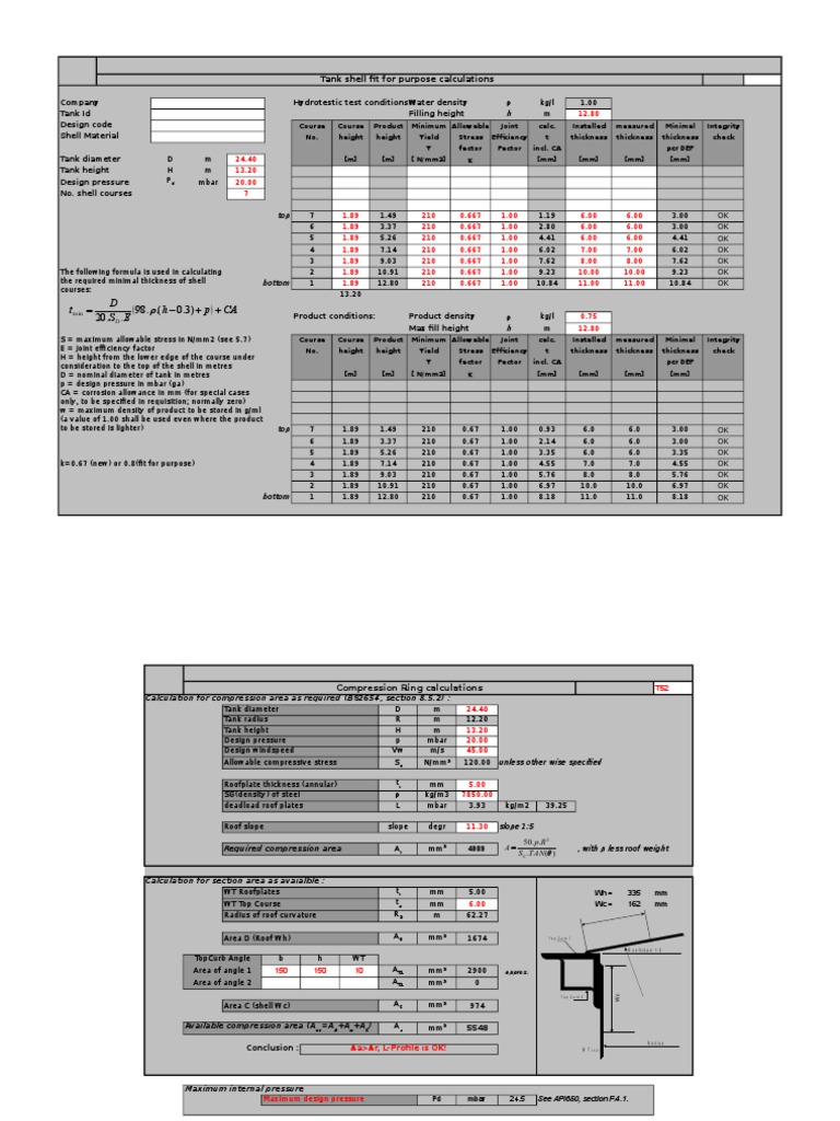 API 2000 Tank Venting Calculations | PDF | Foot (Unit) | Shell (Projectile)
