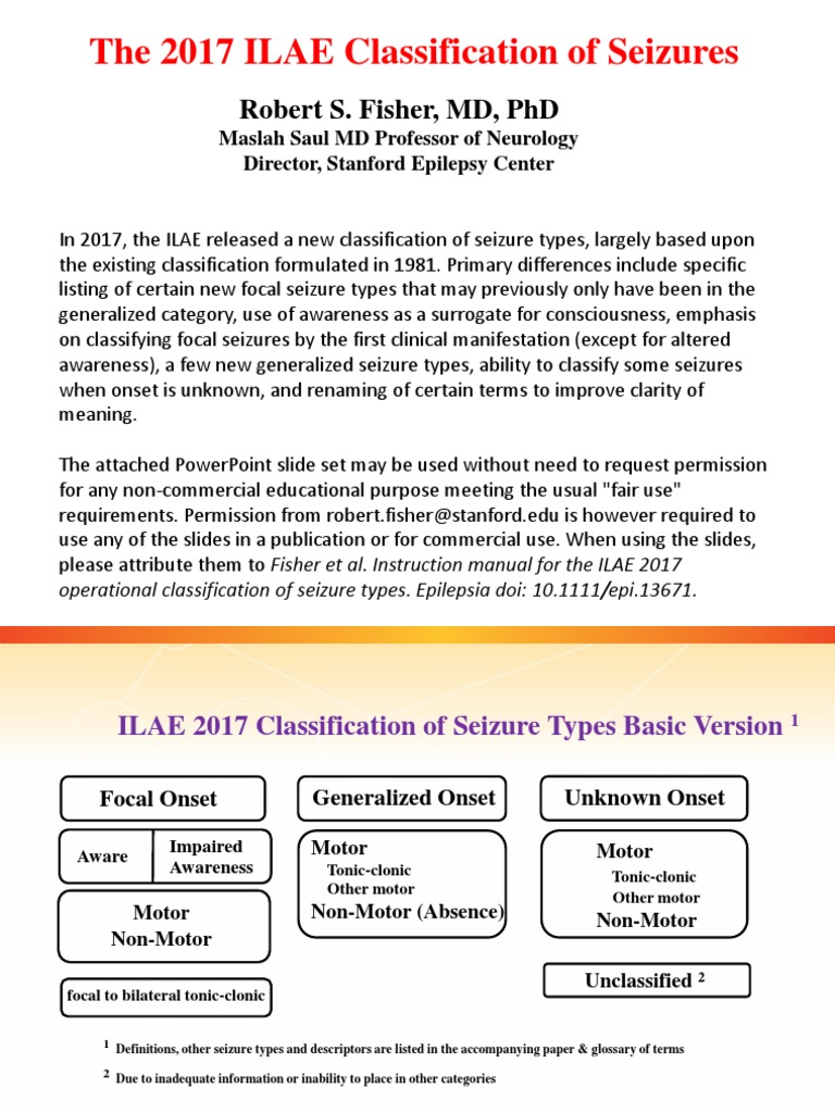 Presentation Illustrating The 2017 Classification of Seizure Types PDF ...