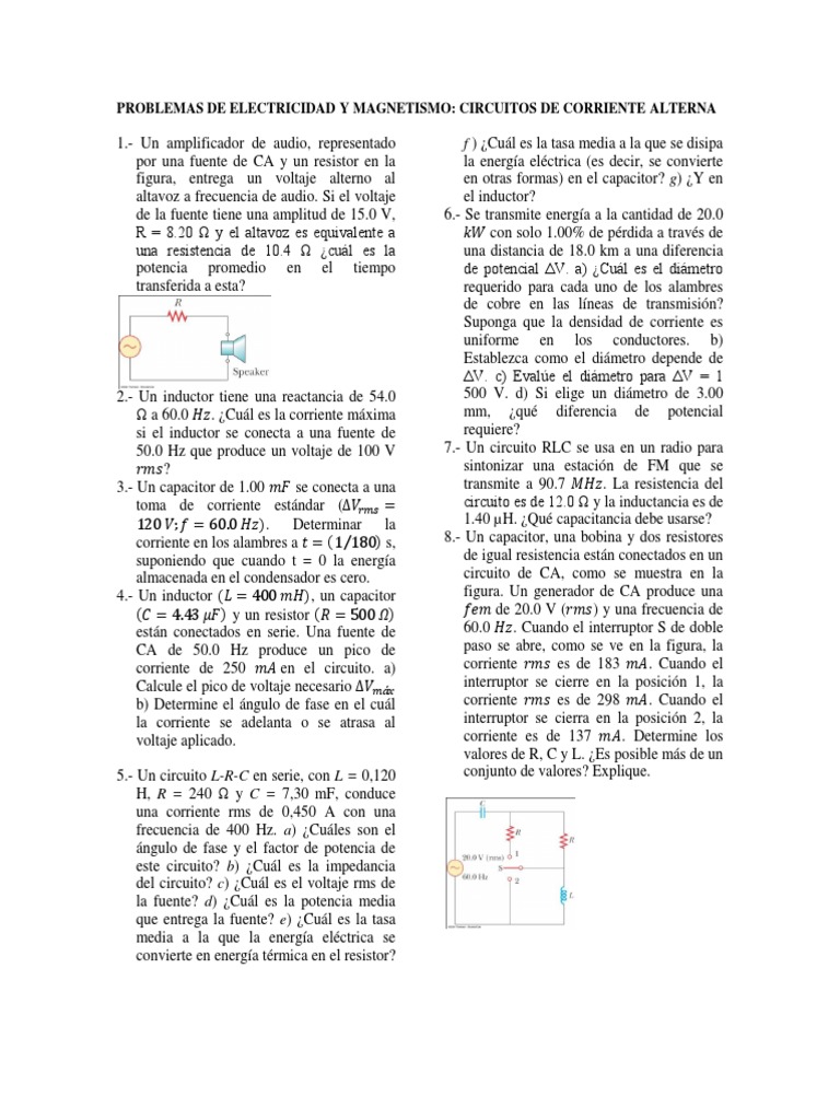 Electricidad Practica11 | PDF | Inductor | Corriente eléctrica