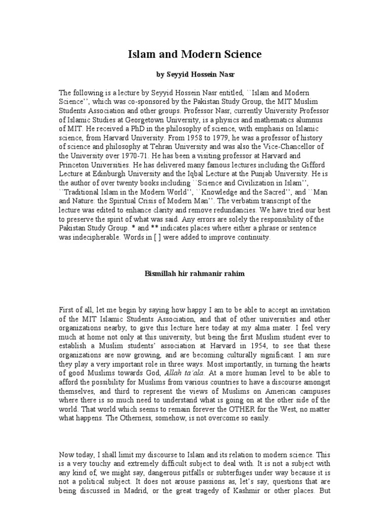 Islam and Science | PDF | Ulama | Muslim World