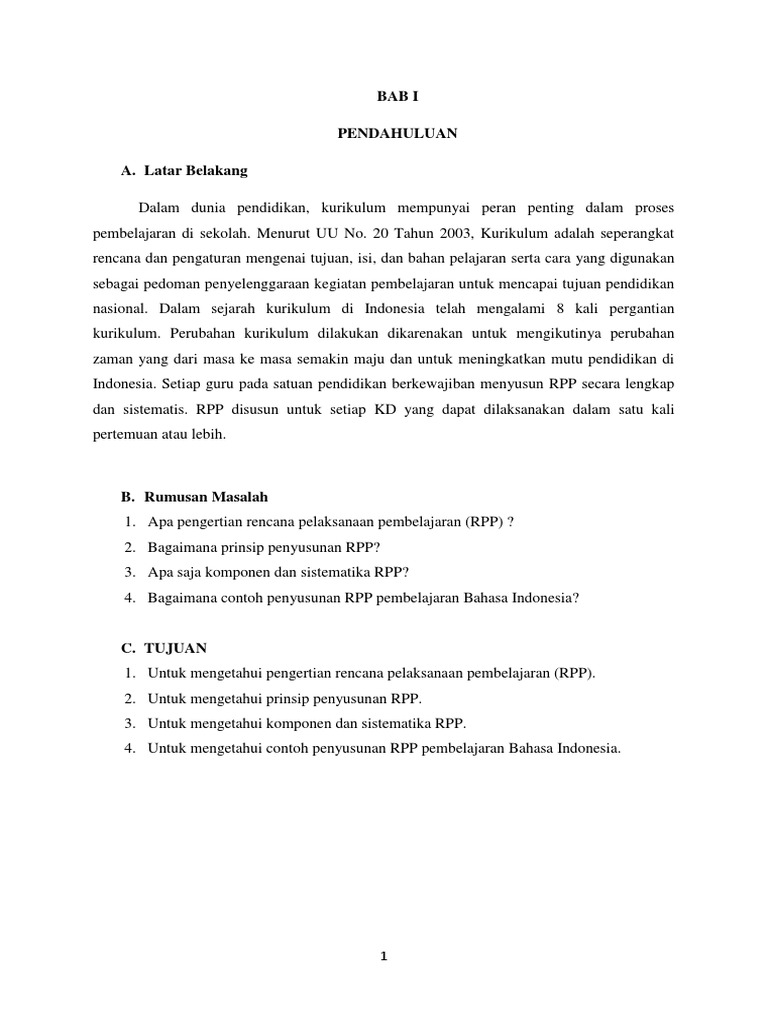 Penyusunan RPP Bahasa Indonesia SMA | PDF