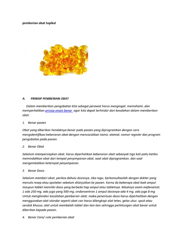 Pemberian Obat Topikal | PDF