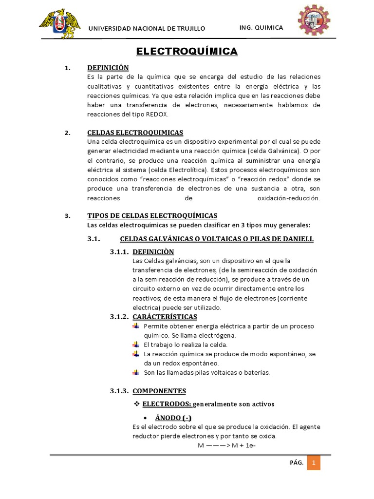 Lou - Electroquimica | Descargar gratis PDF | Cobre | Redox