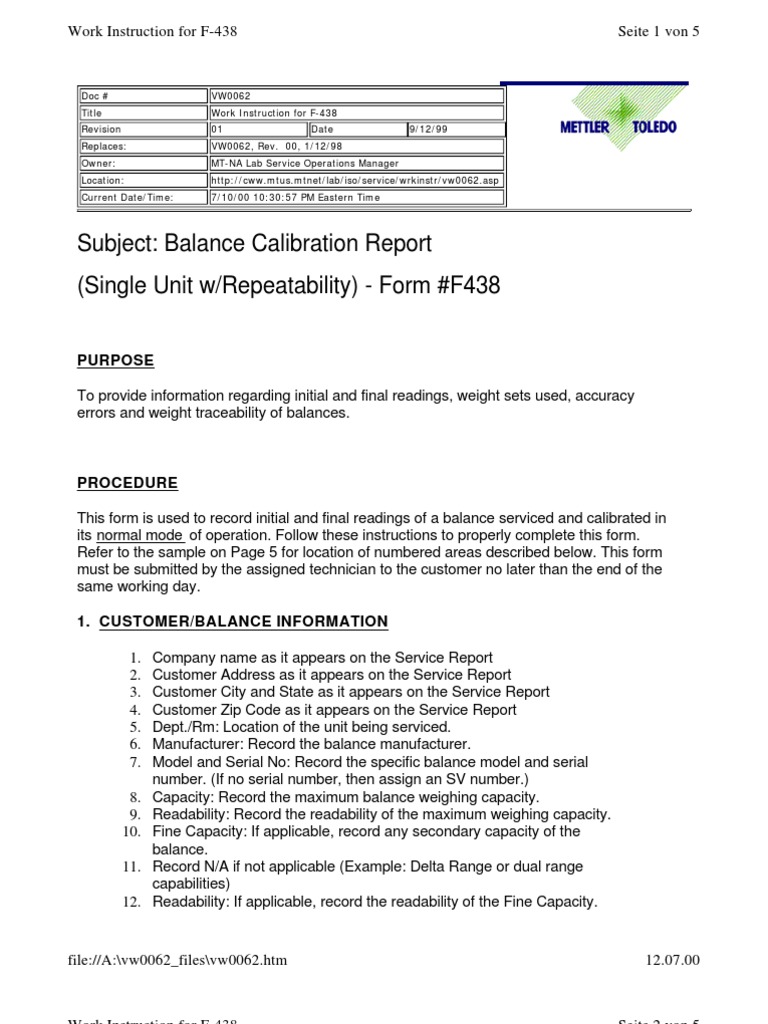 Mettler | PDF | Standard Deviation | Calibration