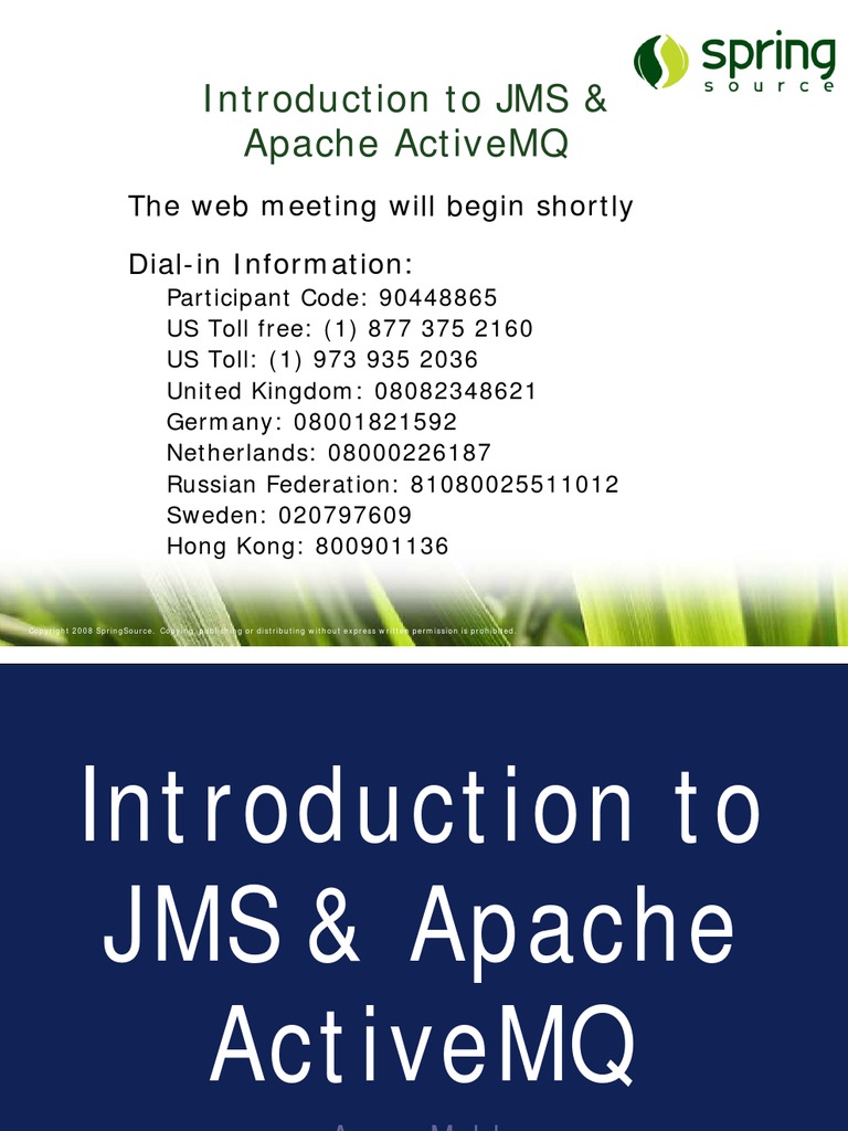 Introduction To Apache ActiveMQ Webinar Slides | PDF | Digital ...