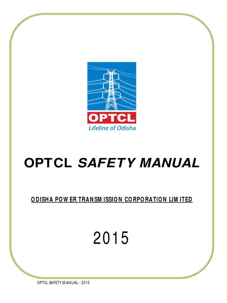 OPTCL Safety Manual 2015 (Latest) | PDF | Safety | Electrical Substation