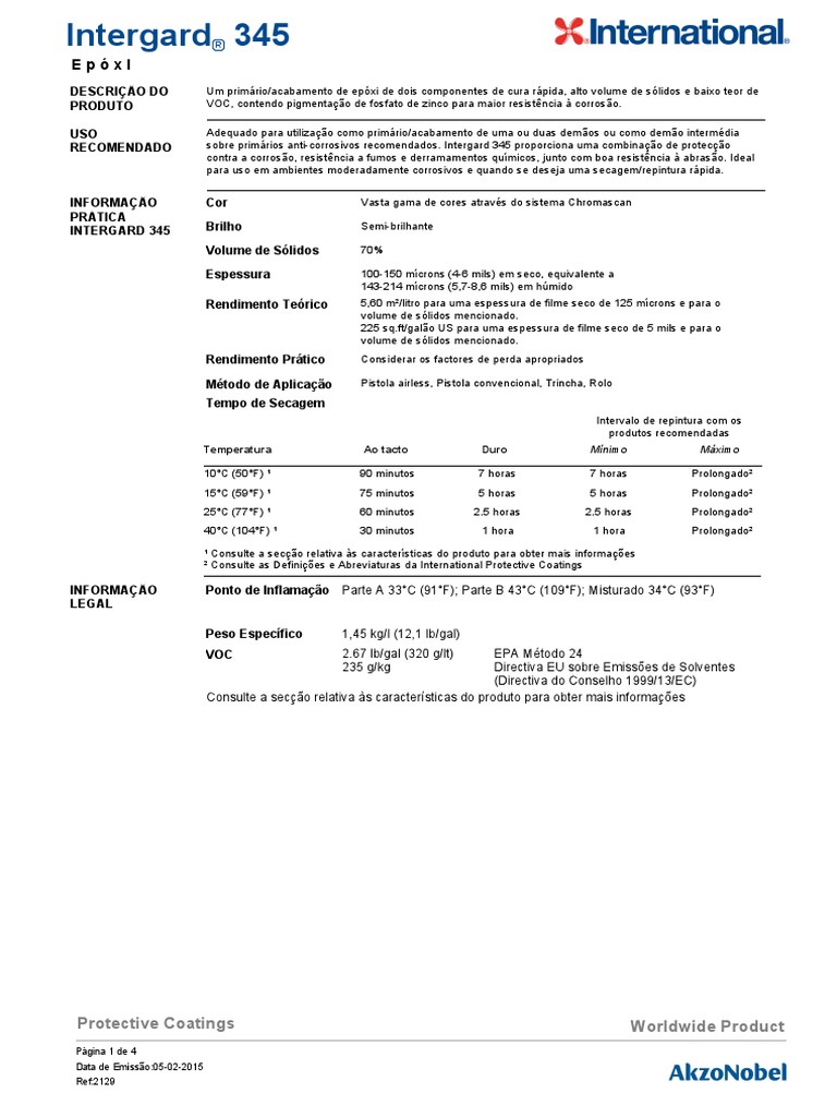 Intergard 345 | PDF | Tinta | Embalagem e rotulagem