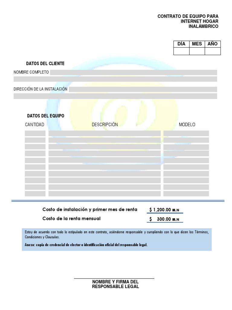 Contrato para Clientes | PDF | Internet | Pagos