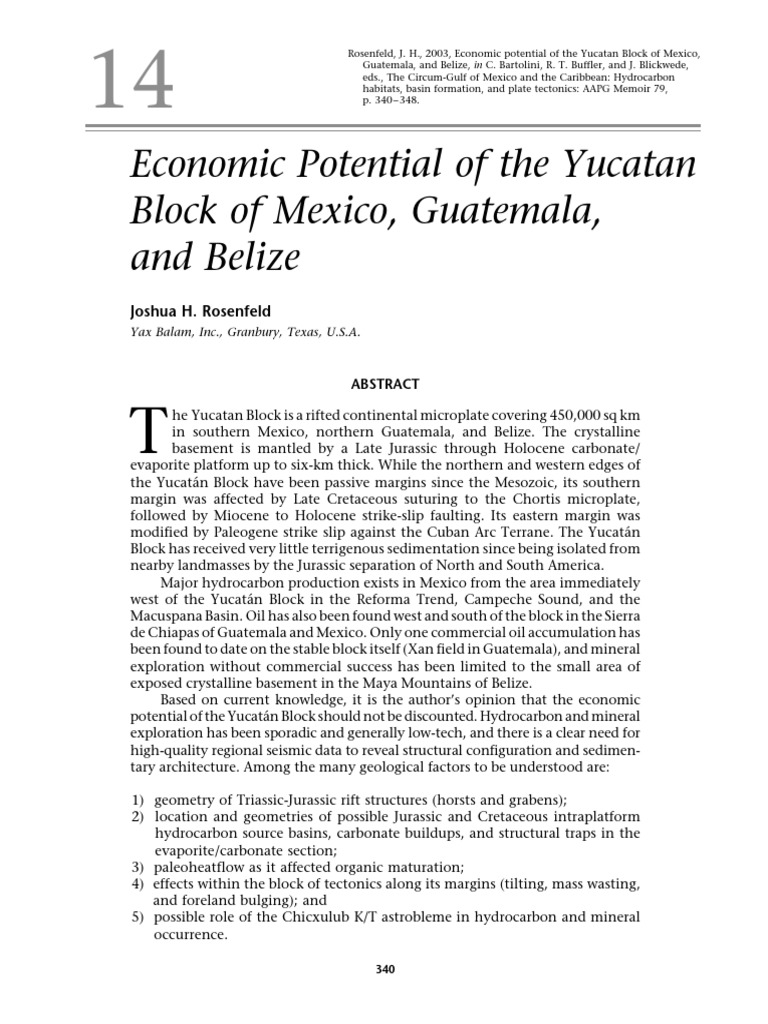 Economic Potential of Yucatan Block | PDF | Yucatán Peninsula | Impact ...