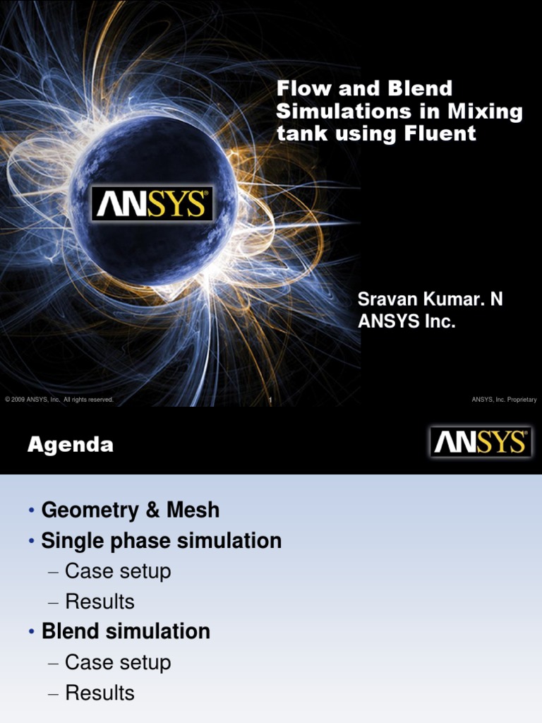 Mixing Tank Simulation Flow Blend | PDF | Turbulence | Rotation Around A Fixed Axis