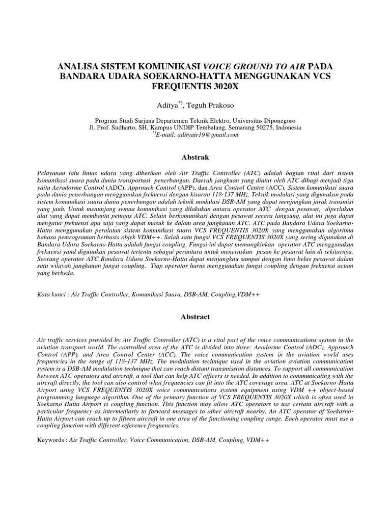 Voice Communication System Using Vcs Frequentis 3020x | PDF