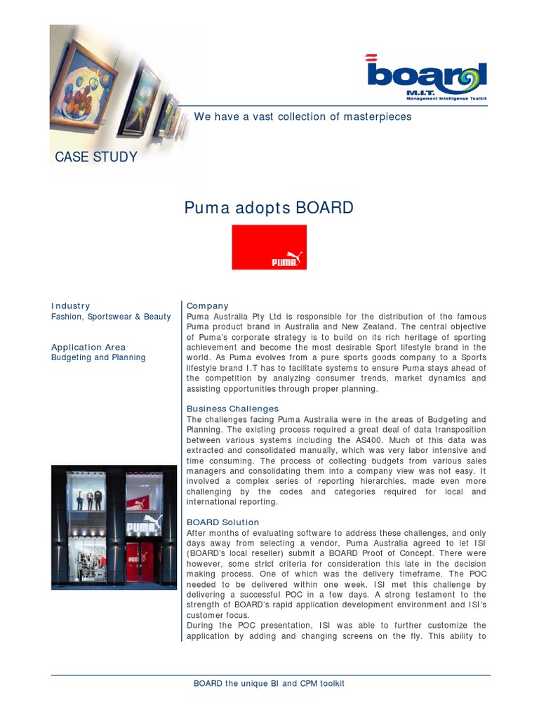 Puma Case Study (Business Intelligence) | PDF | Business