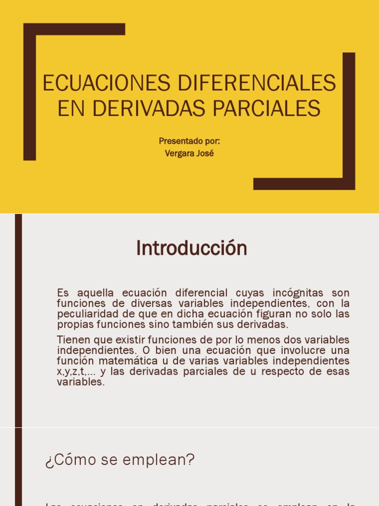 Ecuaciones Diferenciales en Derivadas Parciales | PDF | Ecuación diferencial parcial | Física ...