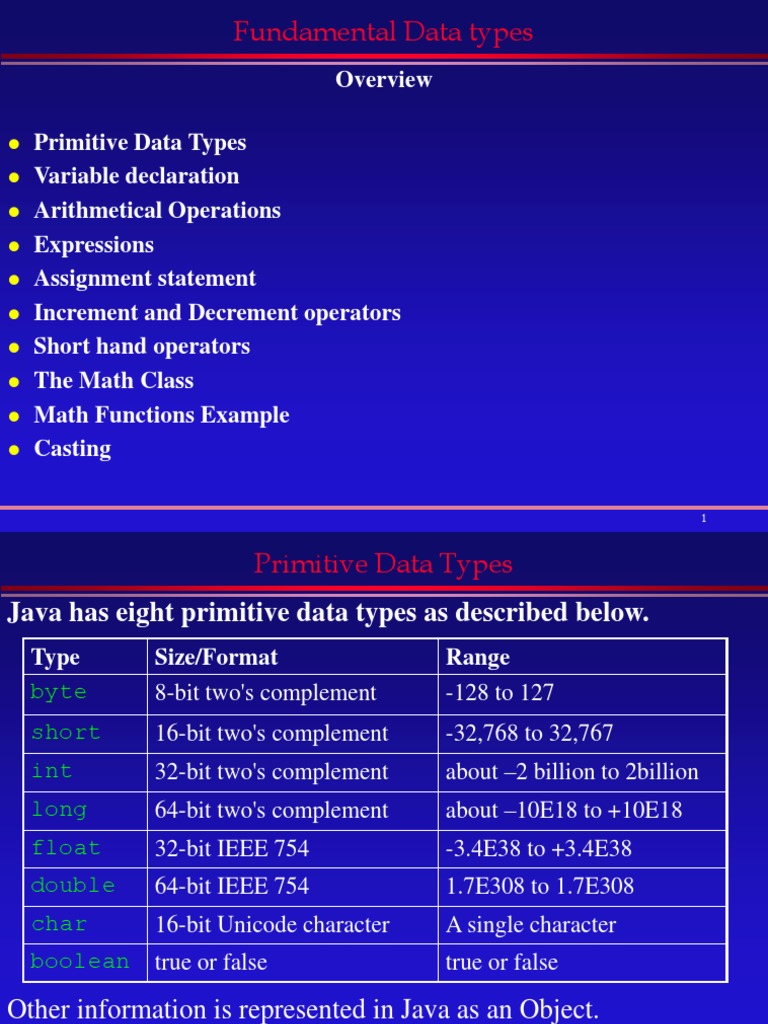 01 - Fundamental Data Types | Download Free PDF | Trigonometric ...