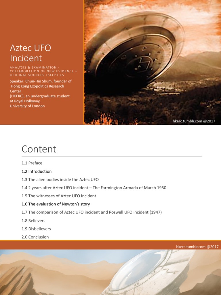 Aztec Ufo Incident | PDF | Unidentified Flying Object | Ufology