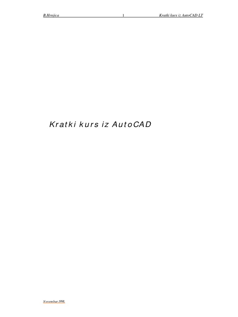 Crtanje U AutoCADu PDF | PDF