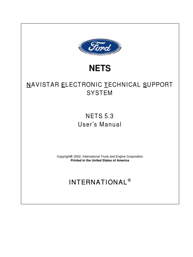 Navistar Electronic Technical Support System NETS 5.3 User's Manual ...