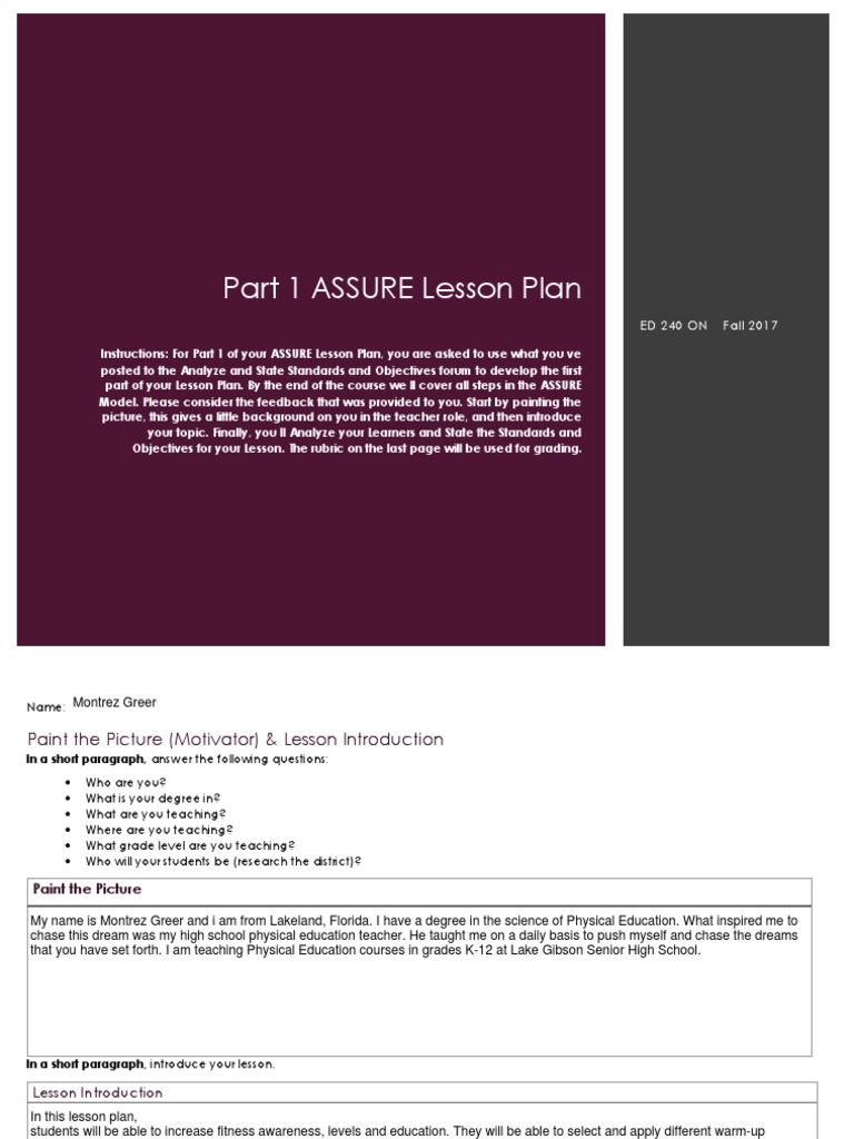PE Lesson Plan for Grades 9-12 | PDF | Lesson Plan | Physical Education