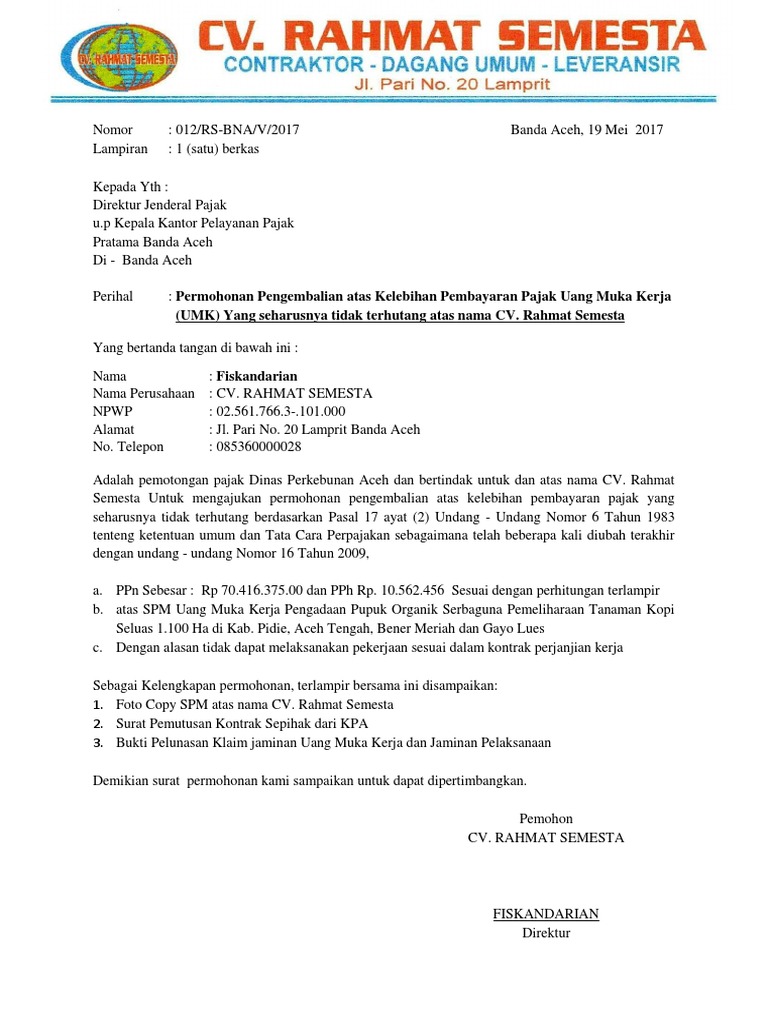 Contoh Surat Permohonan Bukti Potong Pajak Kumpulan S - vrogue.co Contoh Surat Permohonan Bukti Potong Pajak Kumpulan S - vrogue.co