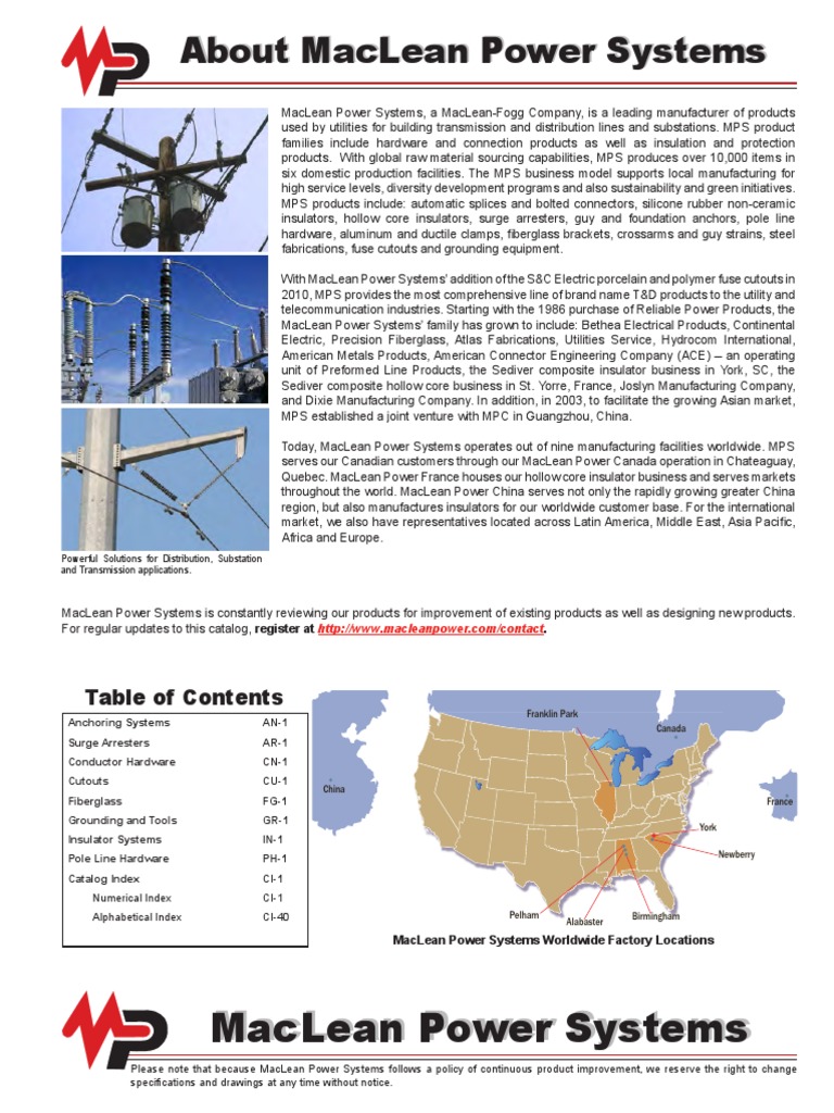 Catalogo MacLean Power Systems | PDF | Anchor | Screw