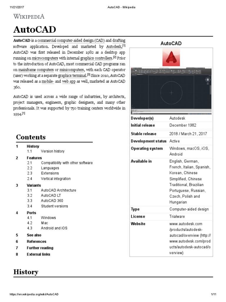 AutoCAD - Wikipedia | PDF | Auto Cad | Autodesk