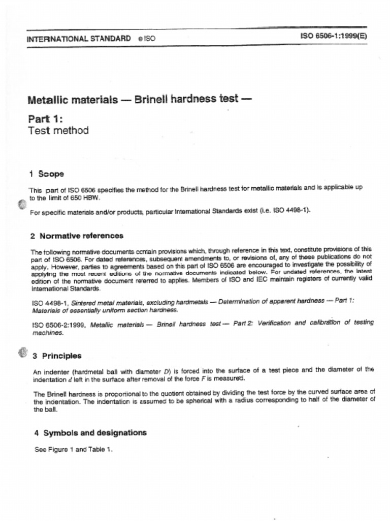 Iso-6506-1 1999 | PDF