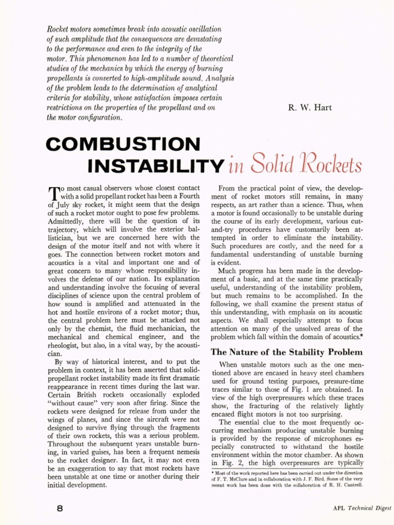In Solid Rockets: Combustion Instability | PDF | Normal Mode | Combustion