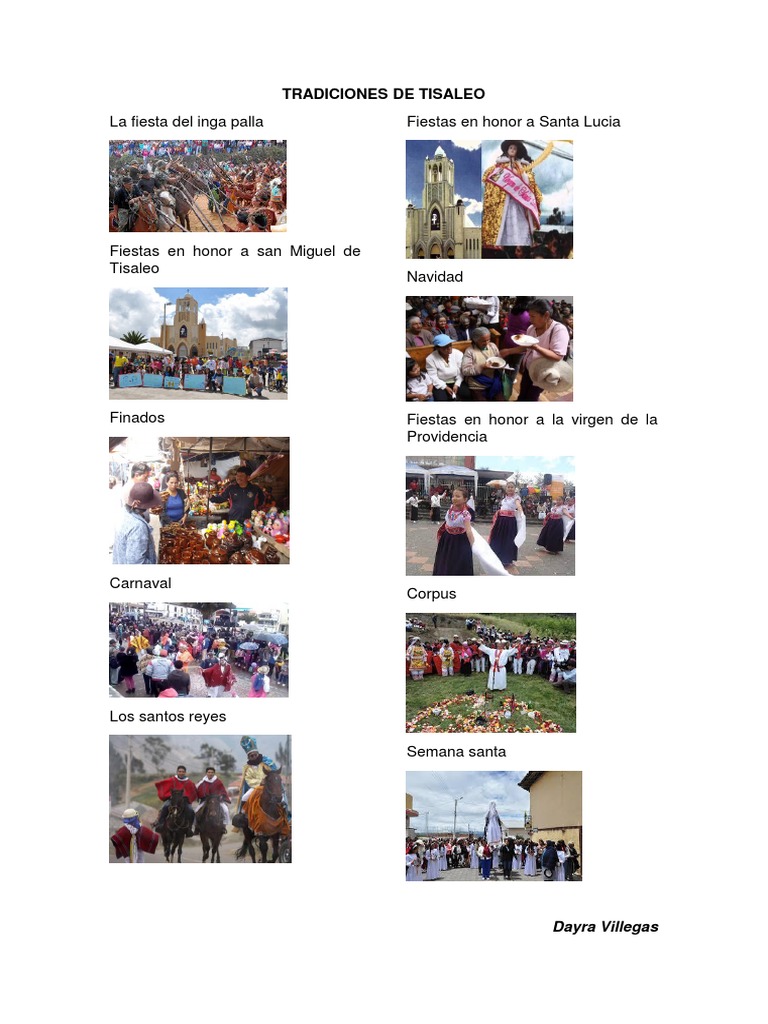 Tradiciones y Fiestas de Tisaleo | PDF