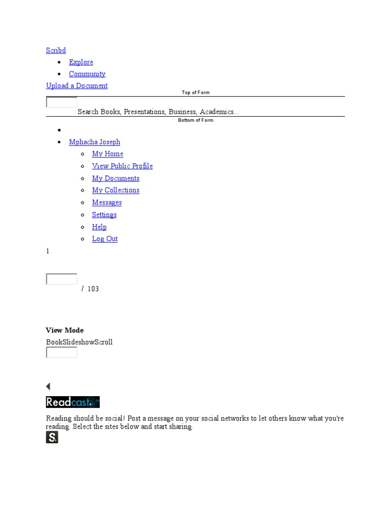 Scribd Explore Community Upload A Document: Search Books, Presentations ...