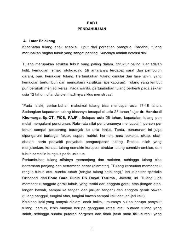 BAB I Rakitis | PDF | Pengembangan Diri | Kesehatan Holistik