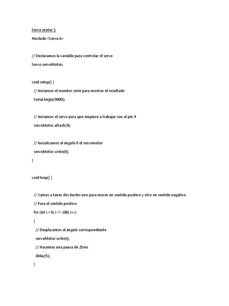 Codigos Arduino | PDF | Informática y tecnología de la información