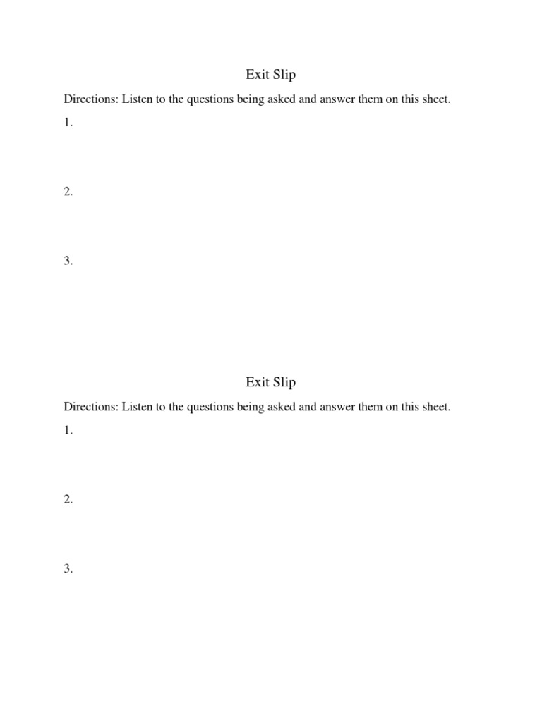 Directions: Listen To The Questions Being Asked and Answer Them On This ...